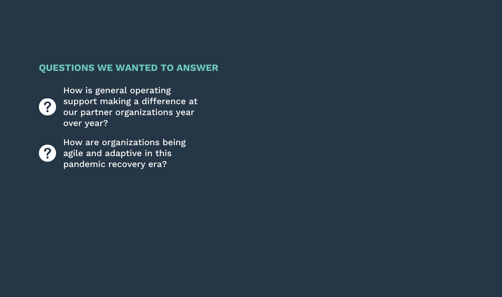 General Operating Support in Action – 2021-2022 Grantmaking Report ...