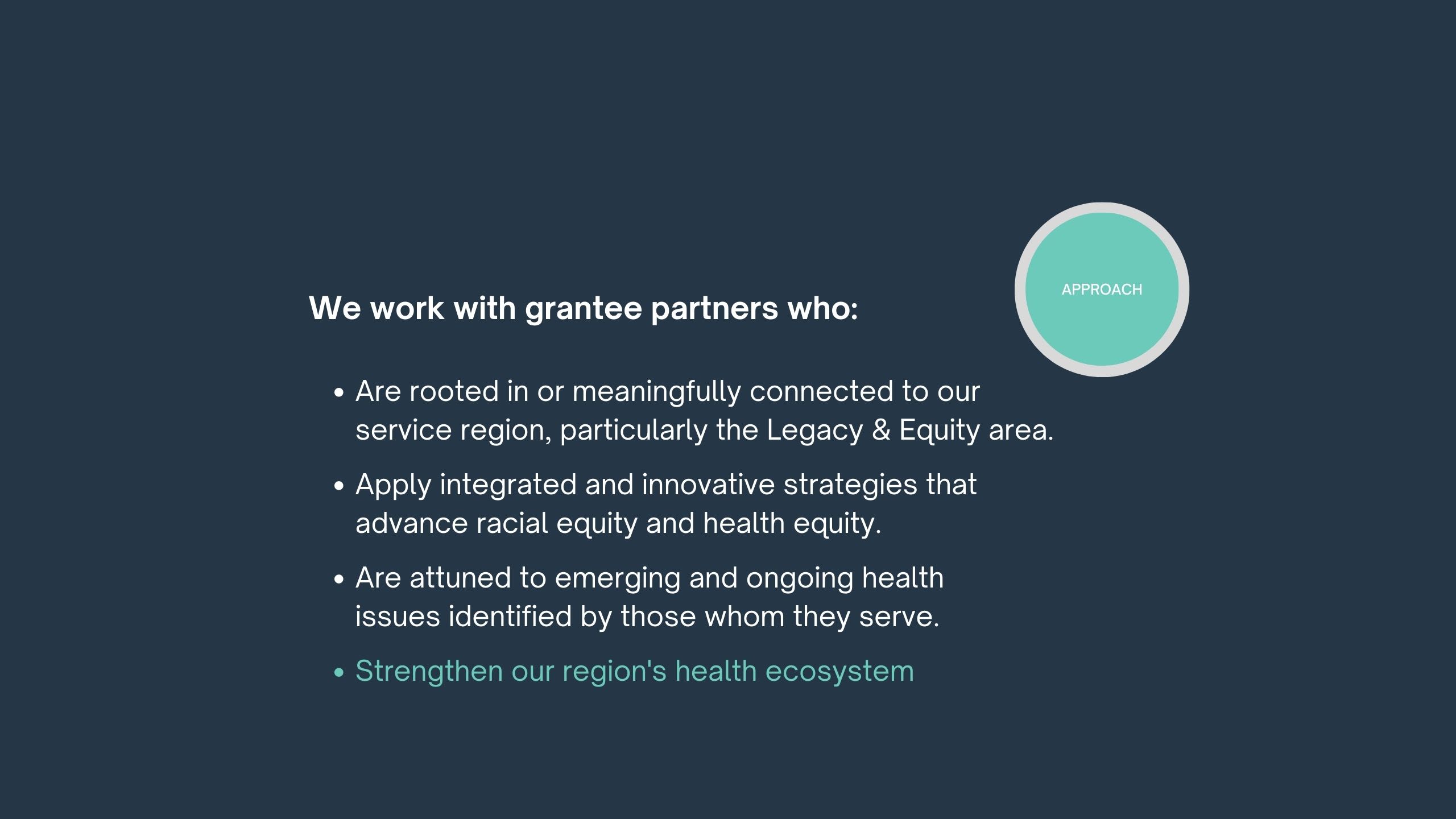 General Operating Support Theory of Change – Healthy Communities Foundation